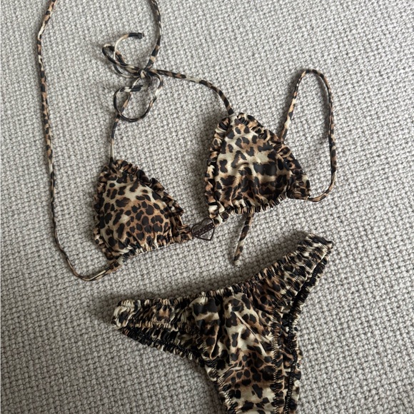 Strawberry Milk Mob | Swim | Leopard Print Bikini Set | Poshmark
